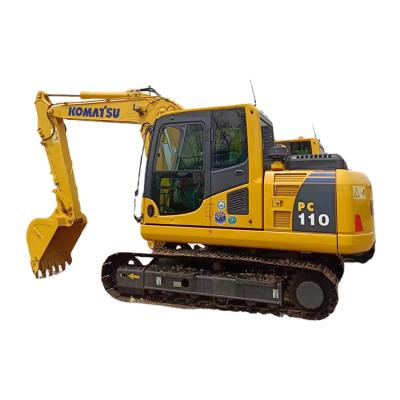 China 11 ton Komatsu PC110-8 graafmachine met laag olieverbruik en originele hydraulische cilinder Te koop