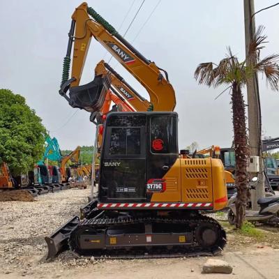 中国 0.32M3のバケツ容量と労働時間が少ない安価なSany SY75C掘削機 販売のため