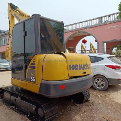 Cina Escavatore a trascinatore Komatsu PC56-7 usato con scarse ore di lavoro e peso operativo di 5 tonnellate in vendita