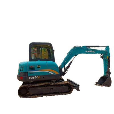 China 6T Usado Sunward SWE60E Excavadora Hidráulica Crawler Backhoe Mini Excavadora com 0.5M3 Balde à venda