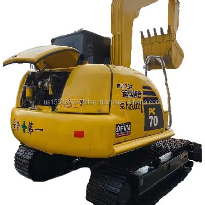 Китай 7 тонн Komatsu PC70 Использованный мини экскаватор с оригинальным гидравлическим цилиндром и клапаном продается