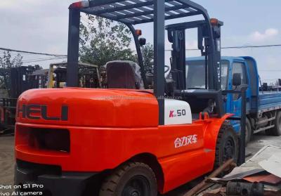 Cina Grande carrello elevatore diesel Heli K50 con larghezza di forchetta 3m e lunghezza di forchetta 2m in spedizione gratuita in vendita
