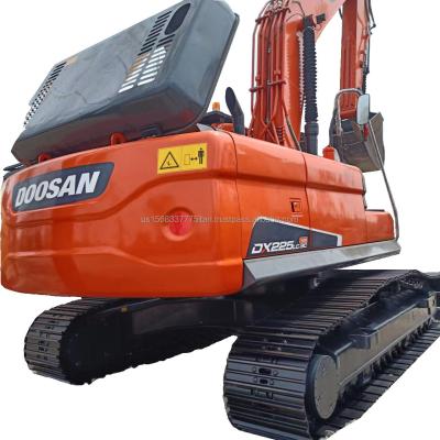 China 25 tons Digger DX225-7 DX225Lc Excavator 115kw 0-2000 Working Hours Used Doosan Excavator for sale