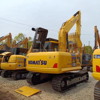 China Shanghai goede gebruikte graafmachine Komatsu PC130 met 13000 KG gewicht en 48 kw vermogen Te koop