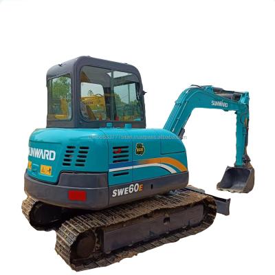 China 6TON SWE 60E Hydraulische kruipgraver met een emmercapaciteit van 0,34 m3 in goede staat Te koop