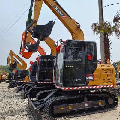 Cina SANY SY75C escavatore in ottime condizioni di lavoro con costruzione durevole in vendita