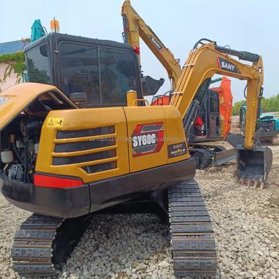 Cina Sany SY60C escavatore utilizzato con prestazioni eccellenti e valvola idraulica originale in vendita