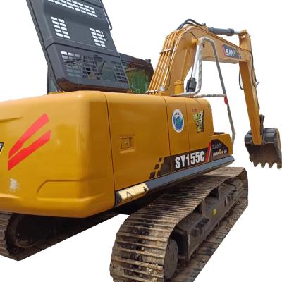 Китай Отличное состояние использованный экскаватор Sany SY155C с оригинальным гидравлическим насосом 2016 год продается