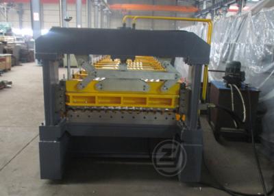 China Raw Material PPGI 0.15 - 0.3 MM Corrugated Roof Sheet Making Machine Mitsubishi PLC for sale