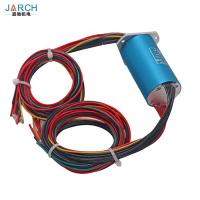 China Capsule Type 2 Channels 50A Flange Mounted Slip Ring Rotating Electrical Connector for sale