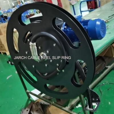 China 250A 100m Spring Return Cable Reel Motorized Cable Drum ROHS For Bridge for sale