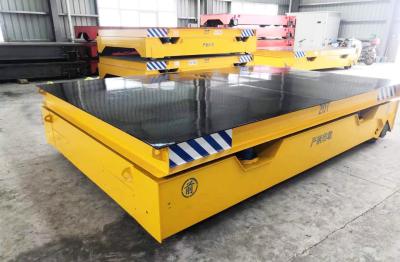 China Manual / Hydraulic Steering Electric Transfer Cart 5t-50T Trackless Transfer Trolley for sale