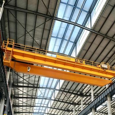 China Custom Double Girder Bridge Crane High Load Capacity Industrial Overhead Crane For Manufacturing Plant And Metal Processing Workshop for sale