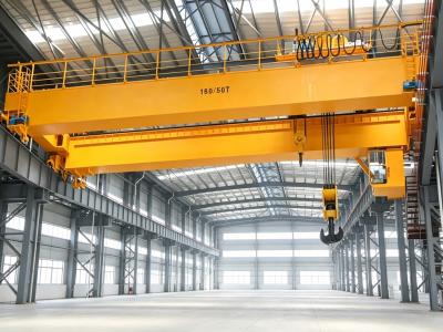 China Heavy Duty Double Girder Overhead Crane Electric Travelling Bridge Crane For Factory Workshop Warehouse Material Lifting for sale
