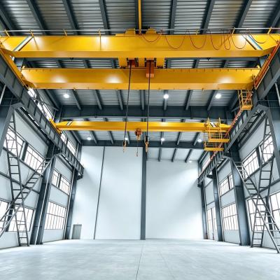 China 16t low noise smooth running precise positioning Double Girder Overhead Crane for metal ingot handling foundry workshop indoor lifting operations for sale