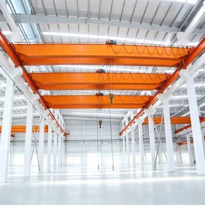 China 39t heavy‑duty integrated box welding frame automatic overload stop Double Girder Overhead Crane for large steel beam hoisting steel‑structure workshop production jobss for sale