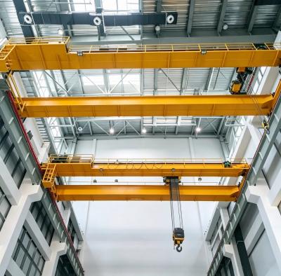 China Heavy Load Double Girder Overhead Travelling Crane With Stable Lifting Performance For Factory Warehouse And Steel Processing Workshop for sale