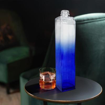 China 500ml 700ml 750ml Glass Bottle for Whisky Rum Gin Tequila Brandy Spirits Nordic Style for sale