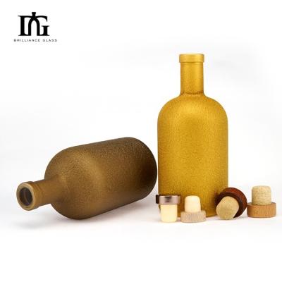 China Custom Electroplate Color Glass Beverage Bottles for Wine/Gin/Whiskey/Brandy Packaging for sale