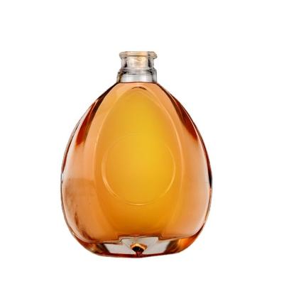 China Top Fashion 700ml 1000ml 1L Glass Bottle for Vodka Spirit Liquor Base Material Glass for sale