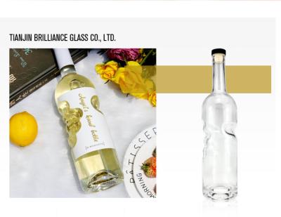 Cina Bottiglia di vodka in vetro scuro opaco per liquori e vini in vendita