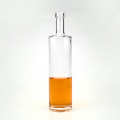China Clear Matte Black Glass Liquor Bottle 750ml Nordic Gin Whiskey Vodka Liquors and Beverage for sale