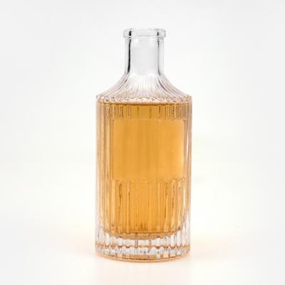 China Base Material Glass 250ml Engraving Bottle for Vodka Gin Tequila Rum Whiskey Liquor for sale