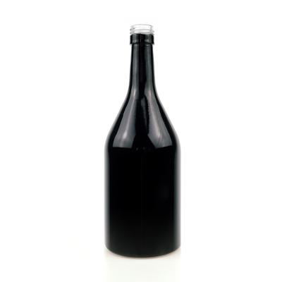 China 500 ml glazen fles met schroefdeksel voor gin, rum, tequila, whisky, sterke drank, zwarte verf Te koop