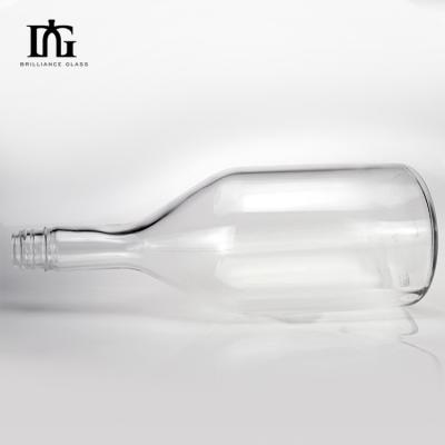 Cina Logo personalizzato accettato 1750ml bottiglia di vodka di vetro congelato per vino a cilindro vuoto in vendita
