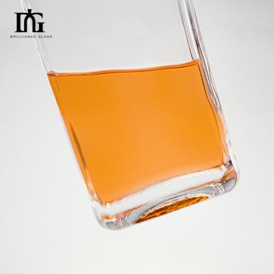 China Engraved Glass Bottle for Custom 700ml Gin Rum Empty 700ml 750ml Vodka Whiskey Brandy for sale