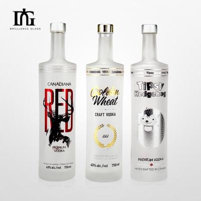 中国 ジン・ウォッカ・ラム・ウイスキー・ブランデー印刷用 オーダーメイド 750ml スーパー・フリントガラスボトル 販売のため