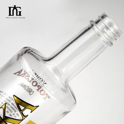 中国 ジン・ウォッカ・ラム・ウイスキー・ブランデー印刷用 オーダーメイド 750ml スーパー・フリントガラスボトル 販売のため