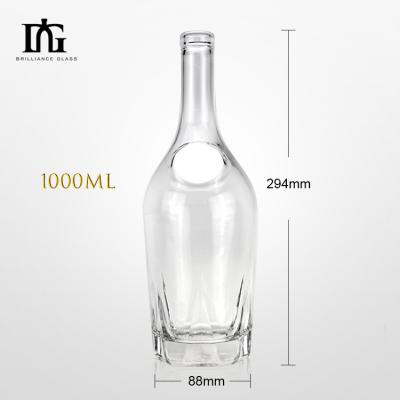 中国 1000ml 1500ml グラスボトル ウォッカ ウィスキー コーヒー カスタマイズ コーク 販売のため