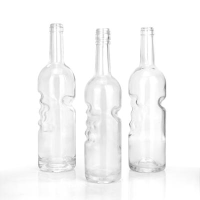 中国 500ml/750ml レッドワイン ボトル 天使の手 飲料や果汁のための特殊形ガラス 販売のため