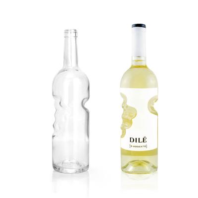 中国 500ml/750ml レッドワイン ボトル 天使の手 飲料や果汁のための特殊形ガラス 販売のため