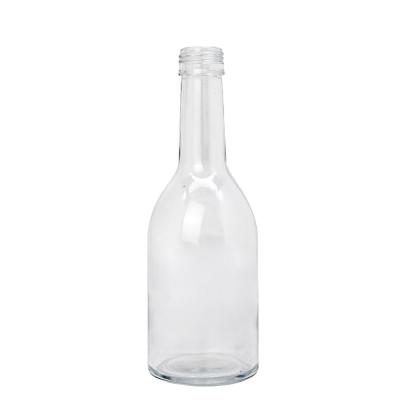 China Engraved Glass Bottle 375 ml 500 ml 750 ml Flint Empty for Ice Wine Vodka Tequila for sale