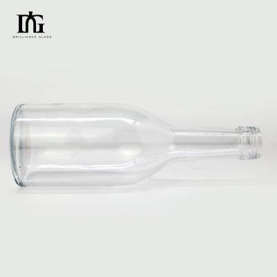China Engraved Glass Bottle 375 ml 500 ml 750 ml Flint Empty for Ice Wine Vodka Tequila for sale