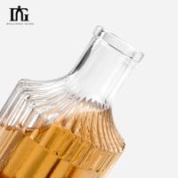 China Engraved Transparent Stripe Glass Diffuser Bottle 250ml for Perfume and Aromatherapy for sale