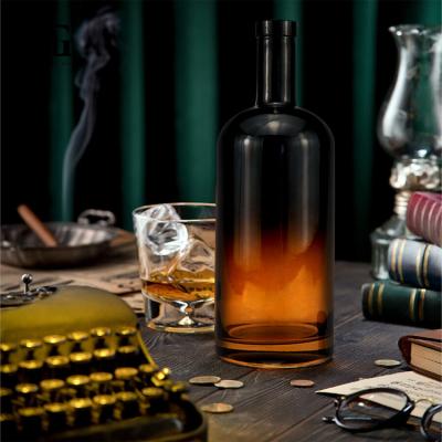 Cina Bottiglie di vetro trasparenti da vino nero ambra 375 ml 500 ml 750 ml 700 ml Tipo di tenuta CORK in vendita