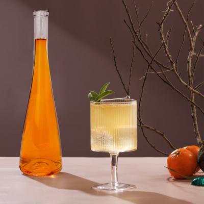 China Glass Collar 325ml 750ml Champagne Juice Bottle with Screw Cap and Clear Glass Bottle for sale