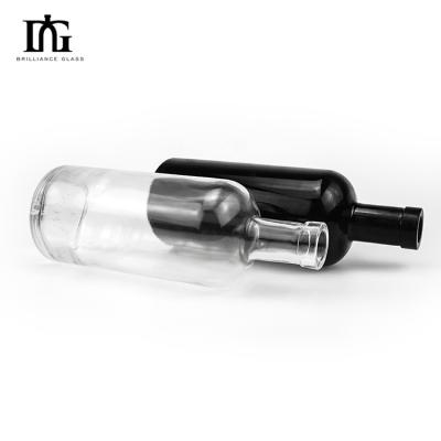China Tequila Unique Design 700ml 1000ml Matte Black Olive Oil Glass Bottles With Corked for sale