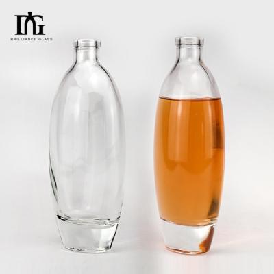 China Glass Olive Oil Alcohol Bottles 500ML 700ml 750ML Engraved Super Flint Ice Wine Bottle for sale