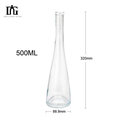 中国 飲料産業用 500ml 700ml 750ml 高頸ガラスボトル ラベルとタップ 販売のため