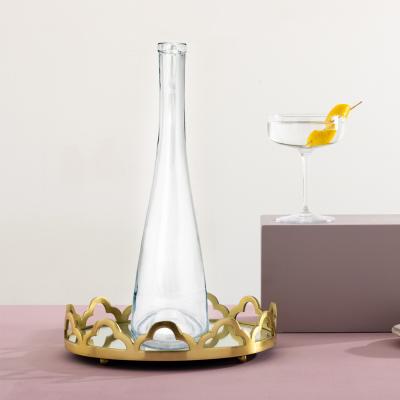 Cina Bottiglie regalo di liquori in vetro trasparente e vuoto da 500 ml con tappo a chiusura e tappo a vite in vendita