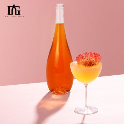 中国 グラスカラー 750ml 空包装 ワインボトル オーダーメイド ウォッカ ジュース ウィスキー ビール 販売のため