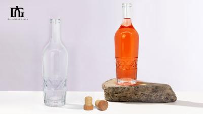 Cina Bottiglia di vetro su misura da 700 ml a 500 ml per brandy gin rum whisky vodka tequila liquori in vendita