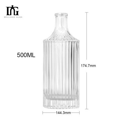 Cina Materiale di base Bottiglia di vetro per champagne 700 ml 750 ml Brilliance Gin Rum Whiskey Vodka in vendita