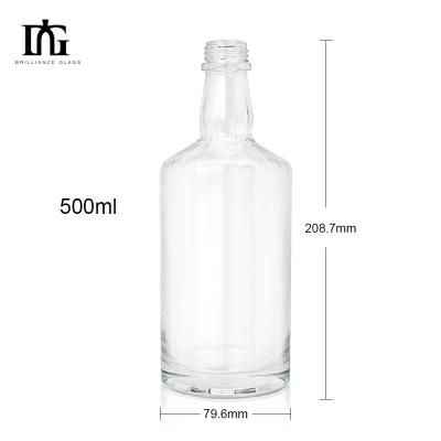 Cina Materiale di base di vetro 750 ml Bottiglia di vino di whisky per alcool in vendita