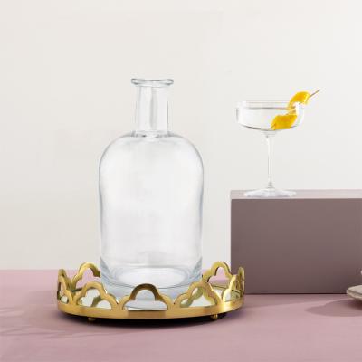 Cina 500 ml 700 ml 750 ml 1000 ml Bottiglia in vetro a fondo spessa di vodka per liquori e bevande a base di tequila in vendita