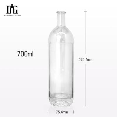 Cina Whisky Rum Gin Tequila Brandy Spirits Bottiglia di vetro con tappo di sughero 750 ml Capacità in vendita
